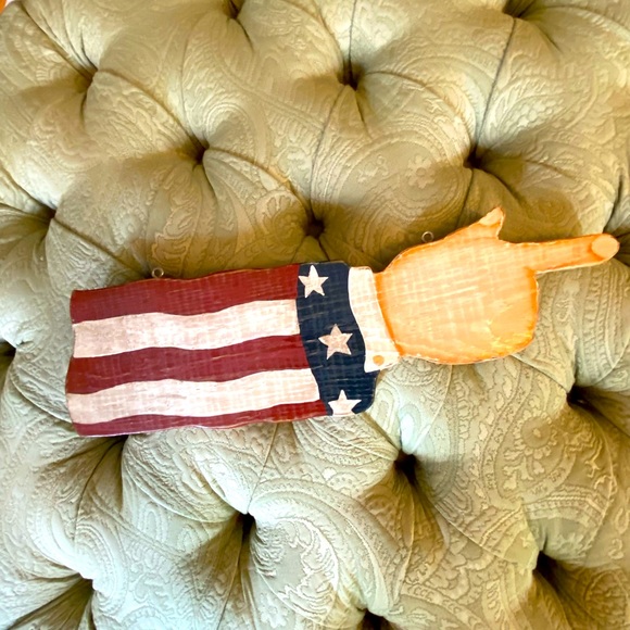 Accents | Patriotic Sign Pointing Finger Hanging Sign 4th Of July Decor ...